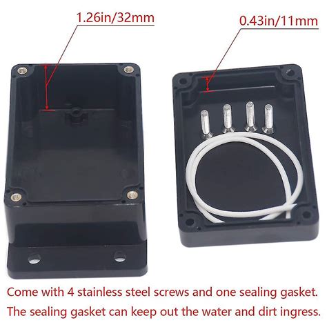 2 Piece Ip65 Waterproof Junction Box Abs Plastic Black Electrical Box