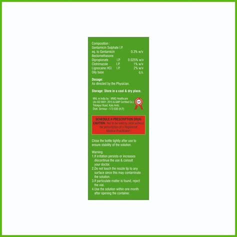 Antibiotic Analgesic Ear Drops Packaging Type Pet Dropper Mono