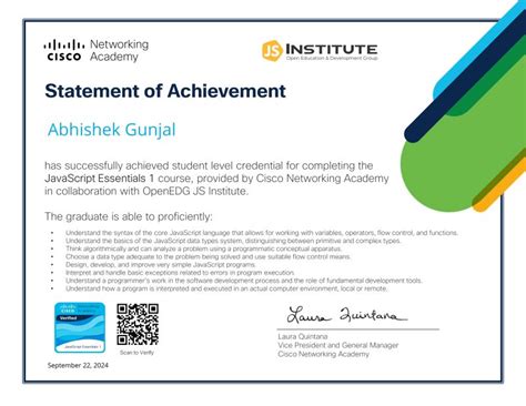 abhishek gunjal on linkedin javascript certification