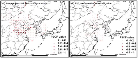 Pscf Result According To Critical Values Between Average And Average