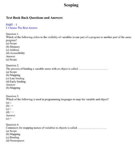 Samacheer Kalvi 12th Computer Science Solutions Chapter 3 Scoping 2025