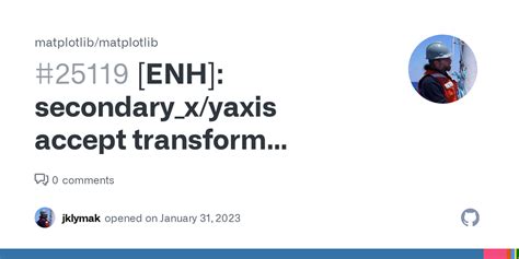 Enh Secondaryxyaxis Accept Transform Argument · Issue 25119 · Matplotlibmatplotlib · Github