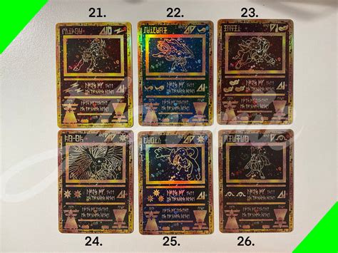 Ancient Pokemon Cards Custom Card Holo Set 32 Proxy Cards Etsy