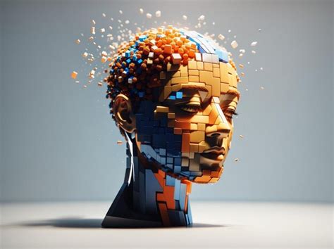 Premium Ai Image Layered Sliced Shape Cybernetic Fusion Of Artificial