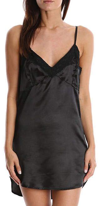 Cinema Etoile Black Satin Chemise Women Autumn Fashion Casual