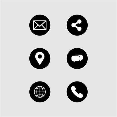 Icon Set For Contact 20146592 Vector Art At Vecteezy