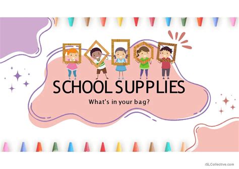 School Suppliespractise Asking Ques English Esl Powerpoints