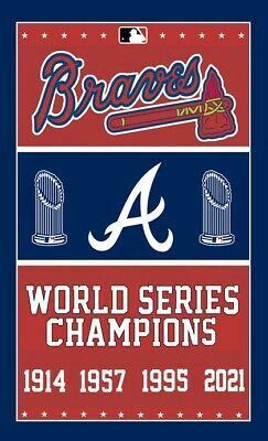 Atlanta Braves 2021 World Series Champions Flag 3x5 Ft Banner Solar Mvp Freeman Ebay Atlanta