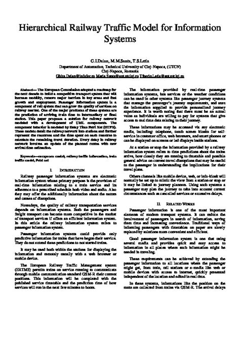 Download Pdf Hierarchical Railway Traffic Model For Information Systems Xov1rx7w7xl1