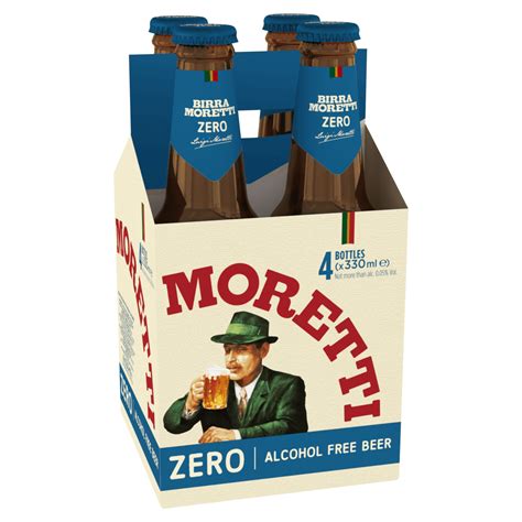 Birra Moretti Zero Alcohol Free Beer Bottles 4 X 330ml Co Op Delivery