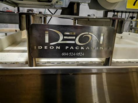 Ideon Packaging Tamp L250 Stainless Steel Conveyor With Id Technology Label Printer