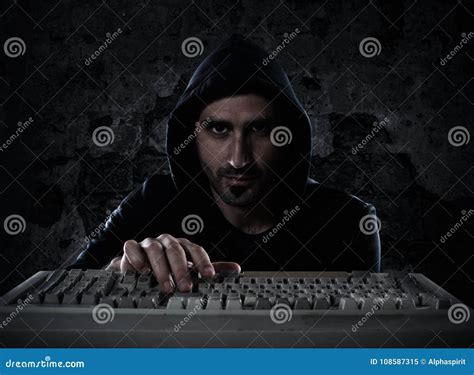 Hacker Reading Personal Information Concept Of Privacy And Security