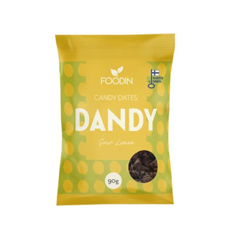 Foodin Dandy Candy Dates Kirpeä Sitruuna 90g Pur Kauppa