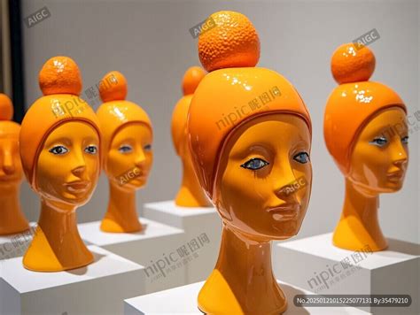 Ai创作图头型陶瓷雕塑 彩色人头雕塑 女性头部雕塑 头脑雕塑艺术 道具头模 泥塑女俑头 女性人头塑像 雕塑头模型 雕塑众生相 硅胶头模 表情