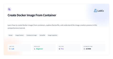 docker image creation container to image conversion labex