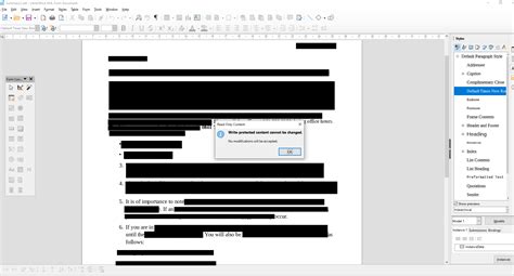 Libreoffice 7 Writer Read Only Content Dialog English Ask Libreoffice