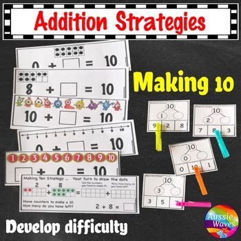 Math Addition Strategies Making Ten Activities Grade 1 And Grade 2
