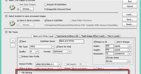 Dezigneasy How To Add Prefix And Suffix To File Name When Batch Processing Files In Photoshop