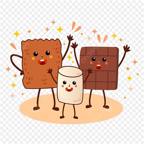 Smiling S Mores Character Png Vector Psd And Clipart With