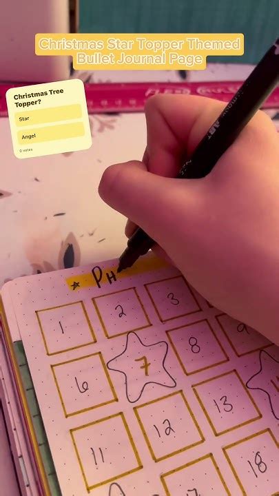 Star Topper Themed Phone Usage Bullet Journal Tracker December
