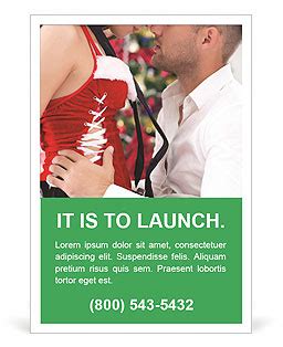 Seductive Babe Female Santa Entices A Man With Her Sex Appeal Ad Template Design ID