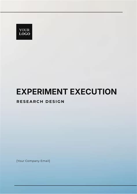 Free Experiment Execution Research Design Template To Edit Online