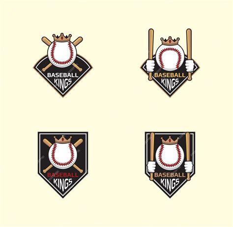 Premium Vector Baseball King Logo Design Illustration