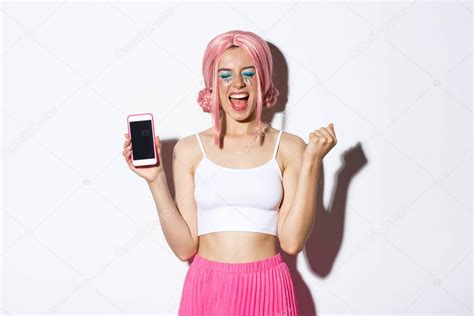 Imagen De La Hermosa Chica De La Fiesta Regocijándose Celebrando Las