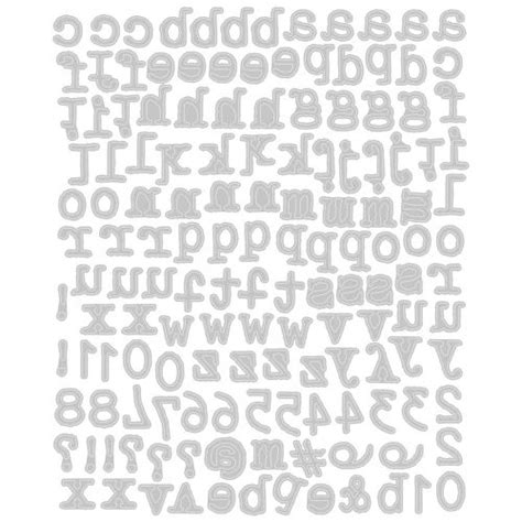 Sizzix Thinlits Dies By Tim Holtz Μήτρες Κοπής Alphanumeric Tiny Type Lower 146τεμ
