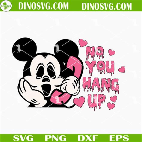 No You Hang Up Mickey Mouse Svg Ghostface Svg Funny Halloween Svg Png