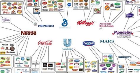 Food Infographic Infograph Shows How Just 10 Companies Own All The
