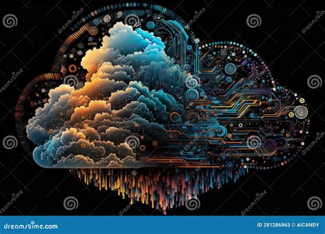 Stunning Abstract Cloud Computing Graphic Stock Illustration Illustration Of Technology