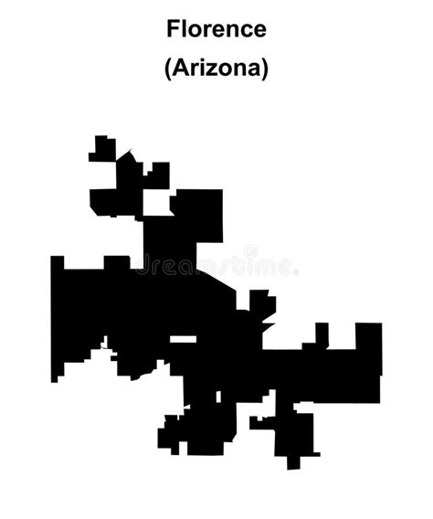 Mapa De Esquema De Florencia Ilustración Del Vector Ilustración De Blanco Arizona 357150194