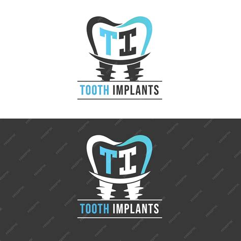 Premium Vector Tooth Implants Logo With Creative Ti Alphabets Inside It