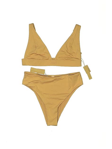 Skims Solid Tan Two Piece Swimsuit Size L 49 Off Thredup