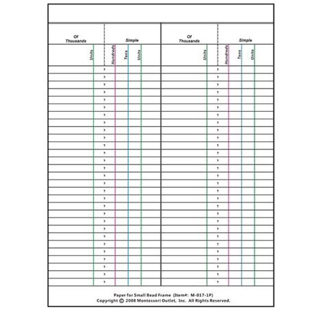 Small Bead Frame Notation Paper At Vincent Flora Blog