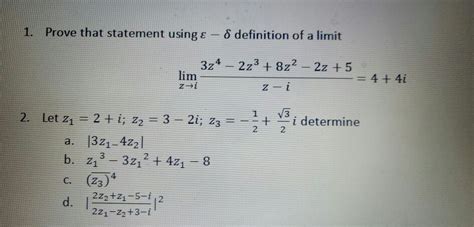 solved 1 prove that statement using ε 8 definition of a