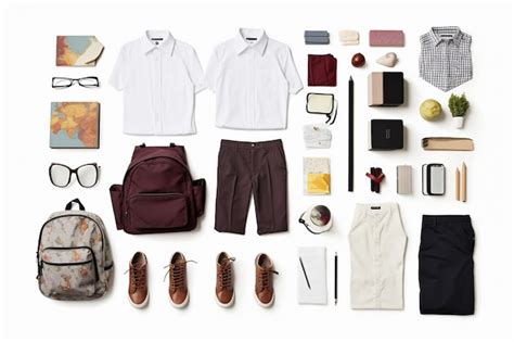 Premium Photo Back To School Stationery Set Isolated On White