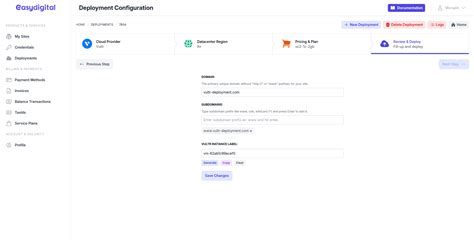 Vultr Instance Sites Panel Docs