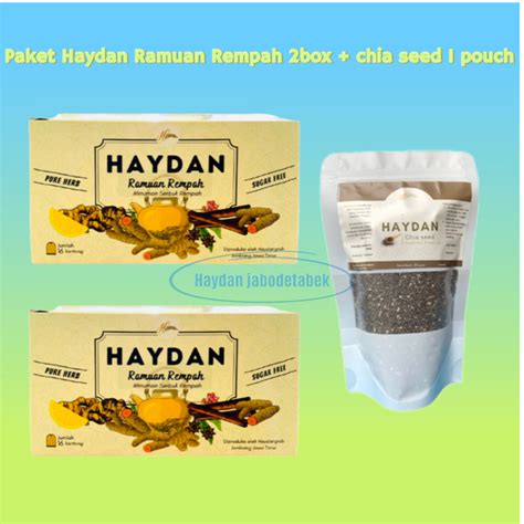 Jual Paket Haydan Ramuan Rempah 2box Chia Seed 1 Pouch Shopee Indonesia