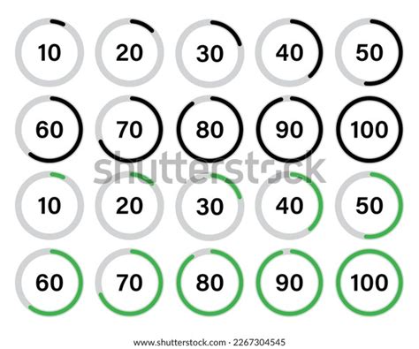 Battery Indicator Circle Infographic Progress Circle Stock Vector Royalty Free 2267304545