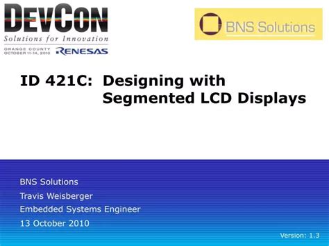 Ppt Id 421c Designing With Segmented Lcd Displays Powerpoint Presentation Id 4505053