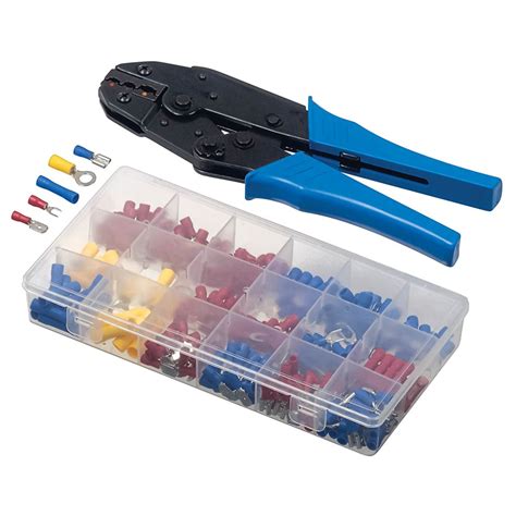Solderless Wire Terminal Connector Kit With Crimping Tool 300 Pieces