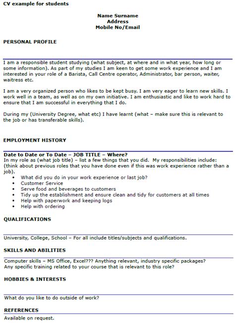 Sample Cv Personal Statement Examples Design Talk