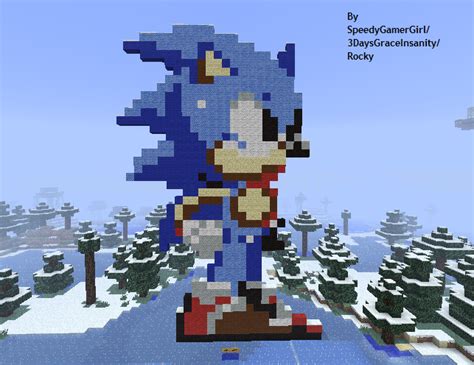 Classic Sonic In Minecraft By 3daysgraceinsanity On Deviantart