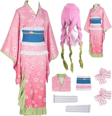 Jmobeu Kanroji Mitsuri Cosplay Kimono Kanroji Maid Dress