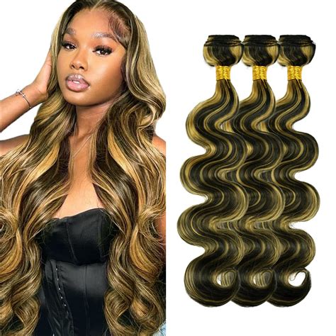 20 22 24 Inch Honey Blonde Bundles Human Hair Highlight