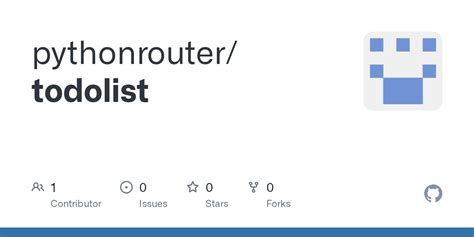 Github Pythonroutertodolist