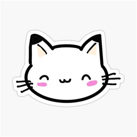 White Cat 16 Hapi Doodles Sticker For Sale By Hapi Doodles Redbubble
