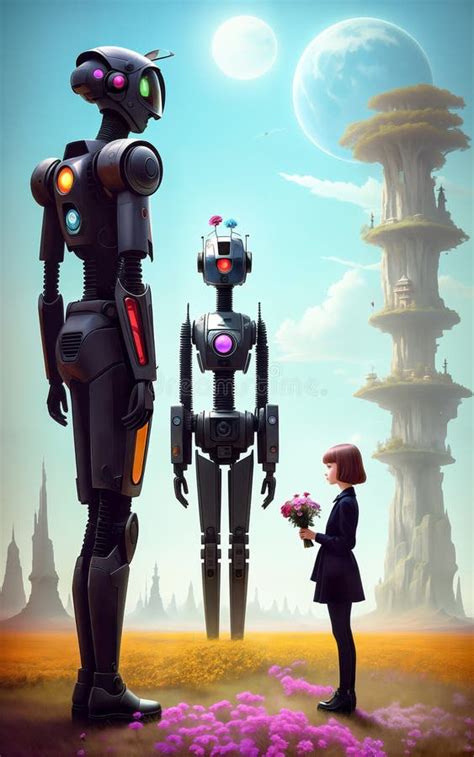 Ai Robot Girl Stock Illustrations 2122 Ai Robot Girl Stock